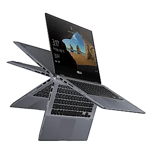 ASUS VivoBook Flip 14 Thin & Light 2-in-1 Laptop, 14” FHD Intel Core i7-8565U Processor, 8GB RAM, 512GB PCIe NVMe SSD, Glossy, Touch, Windows 10 Home, Fingerprint Reader, TP412FA-DB72T, StarGrey