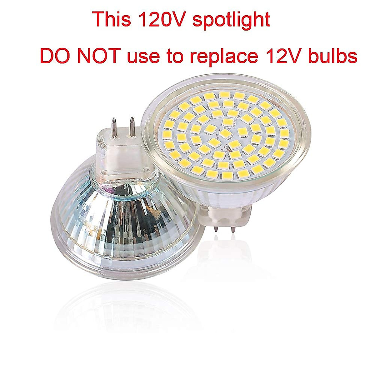 ukzboss MR16 120V 5W led spot Light Bulb GU5.3 Base 110V 130V led Light lamp Bulb 2800-3000K Warm White Soft White Equivalent to 50W Halogen Bulb for Landscape Flood Track Lighting (Warm White 6PCS)