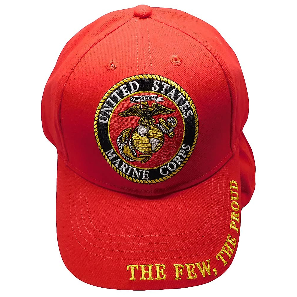 United States Marine Corps The Few The Proud Red Adjustable Embroidered Cotton Hat Cap - Officially Licensed