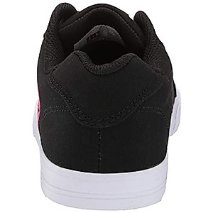 DC girls Chelsea Skate Shoe, Black/Pink Stencil, 12 Little Kid US