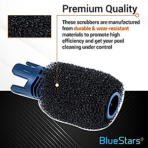 Ultra Durable TSP10P Tail Sweep and 9-100-3105 (Pack of 6) Sweep Hose Scrubber Replacement Part by BlueStars - Exact Fit for Polaris 3900 Sport, 380, 360, 280, and 180 Pool Cleaners