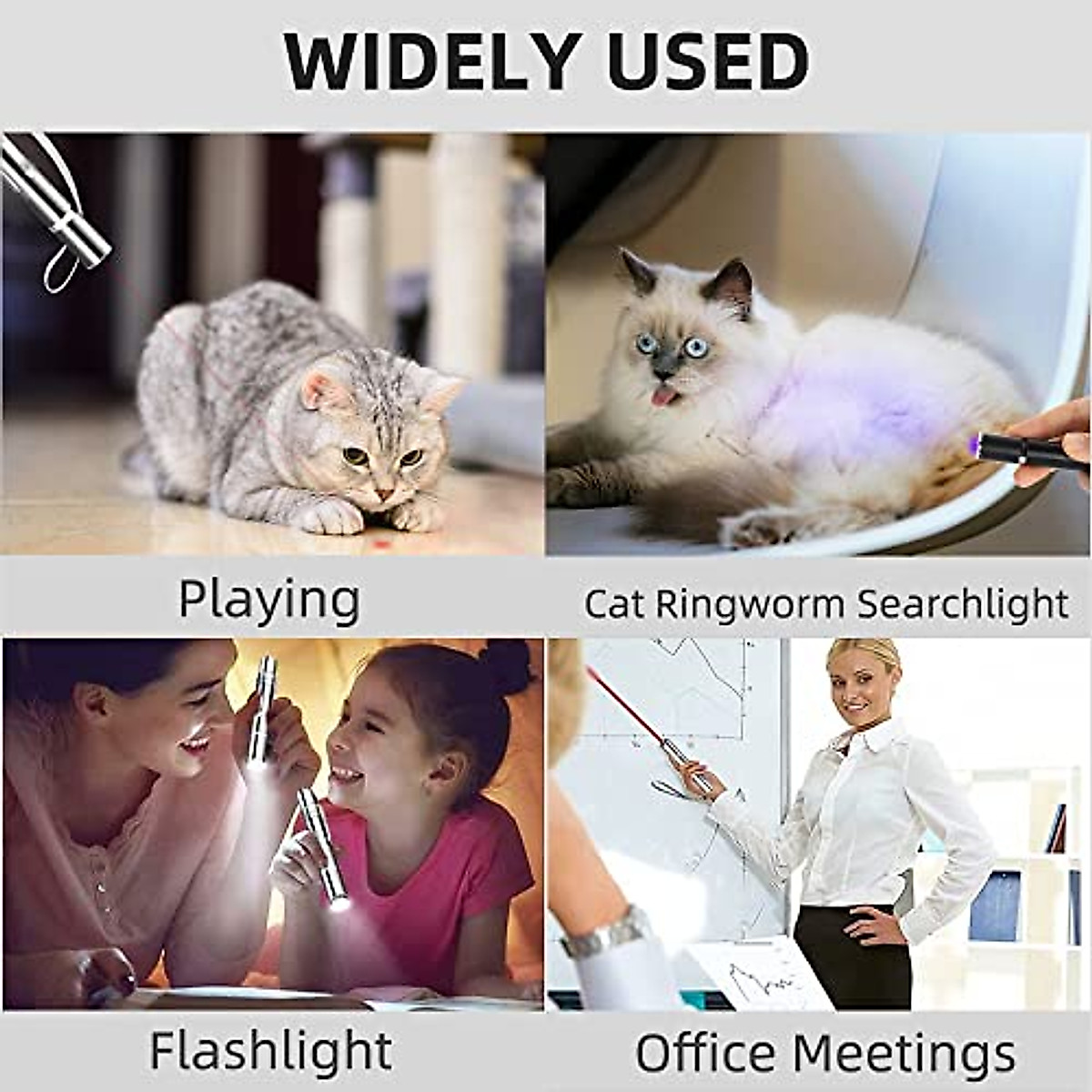 Laser Pointer for Cats, Small Cat Laser Toy, USB Laser Pen Kitten Toys, 7 in 1 Rechargeable Cat Toy Laser Light, Multiple Pattern Red Light for Dogs Pets