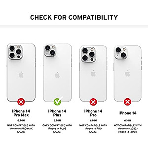 URBAN ARMOR GEAR UAG iPhone 14 Plus Case 6.7" Pathfinder Purple Lilac Compatible with MagSafe Rugged Heavy Duty Protective Cover & Paracord Lanyard Adjustable Wrist Strap Bundle Set