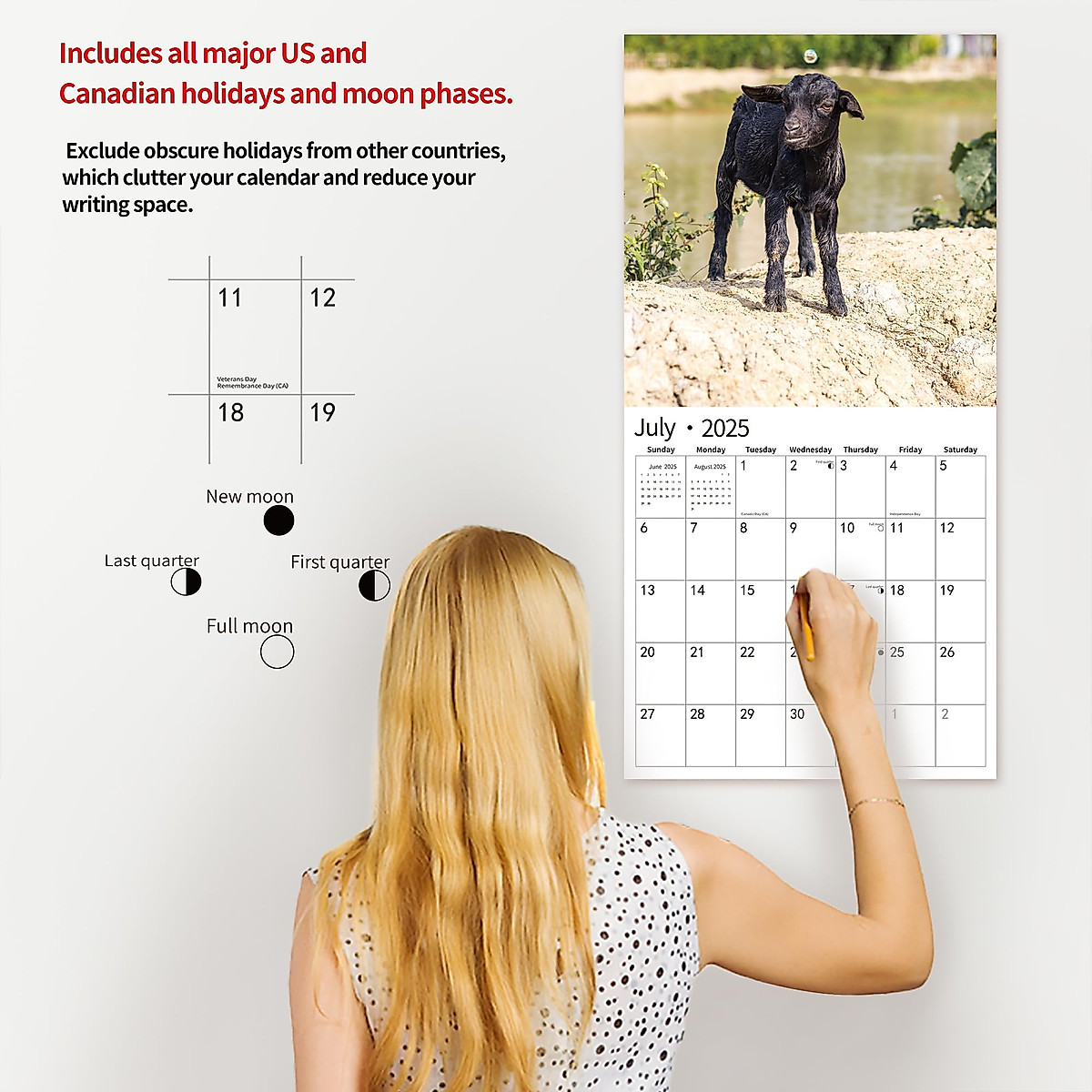 2024 Wall Calendar,Calendar 2024, November 2023 - December 2024, Wall Calendar Pathway, 12" x 24" Opened,Full Page Months Thick & Sturdy Paper for Gift Perfect Calendar Organizing & Planning