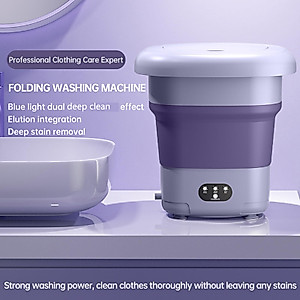 9L Large Capacity Portable Washing Machine,Small Washing Machine,Foldable Washing Machine with Spin-Dry Basket,Mini Washing Machine with 3 Modes Deep Cleaning for Underwear or Small Items,