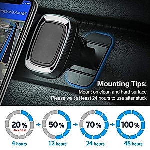 pop-tech Sticky Adhesive Pad Replacement for Car Dashboard Magnetic Phone Mount Base, 8pcs 3M VHB Double Sided Sticker Heat Resistance Tape for Magnet Cellphone Holder & Windshield Dash Cam