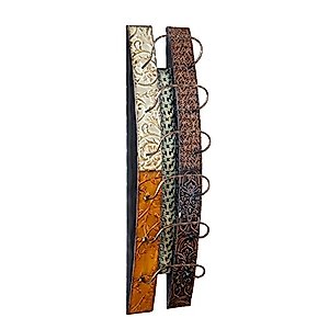 SEI Furniture Adriano Wall Mount Storage Wine Rack, 7.5 x 7.25 x 25 inches, Multicolor