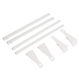 ECOTRIC 41"-77" Universal Ladder Roof Racks Compatible with 2003-2017 Chevy Express GMC Savana 1999-2014 Ford E-Series 700 Lbs Capacity Adjustable 2 Bars for Kayak Canoe Lumber Pipe Cargo