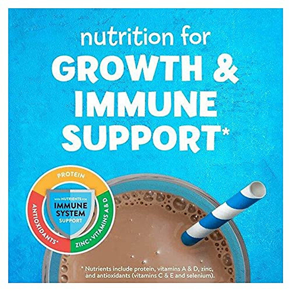 PediaSure Grow & Gain with Immune Support, Kids Protein Shake, 27 Vitamins and Minerals, 7g Protein, Helps Kids Catch Up On Growth, Non-GMO, Gluten-Free, Chocolate, 8 Fl Oz (Pack of 24)