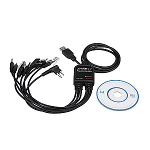 Tosuny 8 in 1 USB Programming Cable, Genuine USB Programming Cable with 8pcs Different Connectors for Kenwood/ for QuanShengcn/ for Tyt/for Motorola Radio, Compatible with Multiple Radios