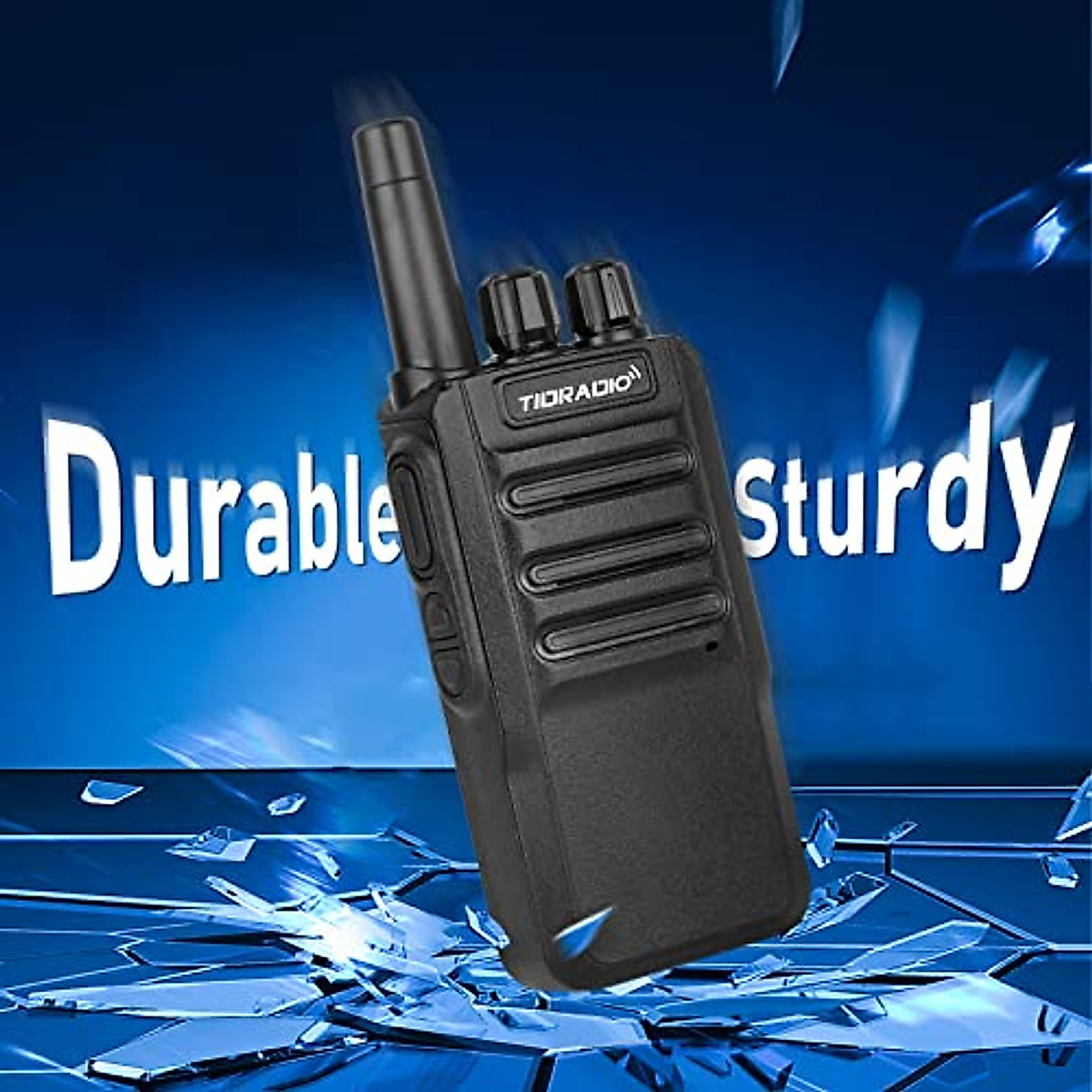 TIDRADIO TD-777Pro Walkie Talkies for Adults,2 Way Radios Walkie Talkies Long Range with earpiece and mic Set, Handfree, 2200mAh Battery and USB-C, for Restaurant School Church Business (10 Pack)