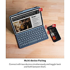 ZAGG Pro Keys Detachable Case and Wireless Keyboard for Apple iPad Pro 10.2", Multi-Device Bluetooth Pairing, Backlit Laptop-Style Keys, Apple Pencil Holder, 6.6ft Drop Protection, Lightweight, Black