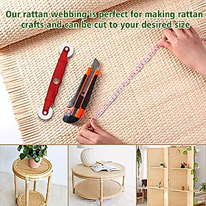 4.5"/14"/16"/18"/20"/24" Width Closed Natural Cane Webbing, Rattan Webbing for Caning Projects, Woven Cane Roll for Furniture, Chair, Cabinet, Ceiling, Basket