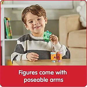 hand2mind Numberblock Four and The Terrible Twos, Cartoon Action Figure Set, Toy Figures, Play Figure Playsets, Small Figurines for Kids, Number Toys, Math Toys for Kids 3-5, Birthday Gifts for Kids