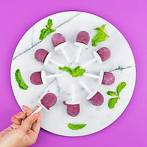 ZOKU - Mini Pop Molds, 9 Miniature Popsicle Molds With Sticks and Drip Guards, Easy-Release BPA-free Silicone