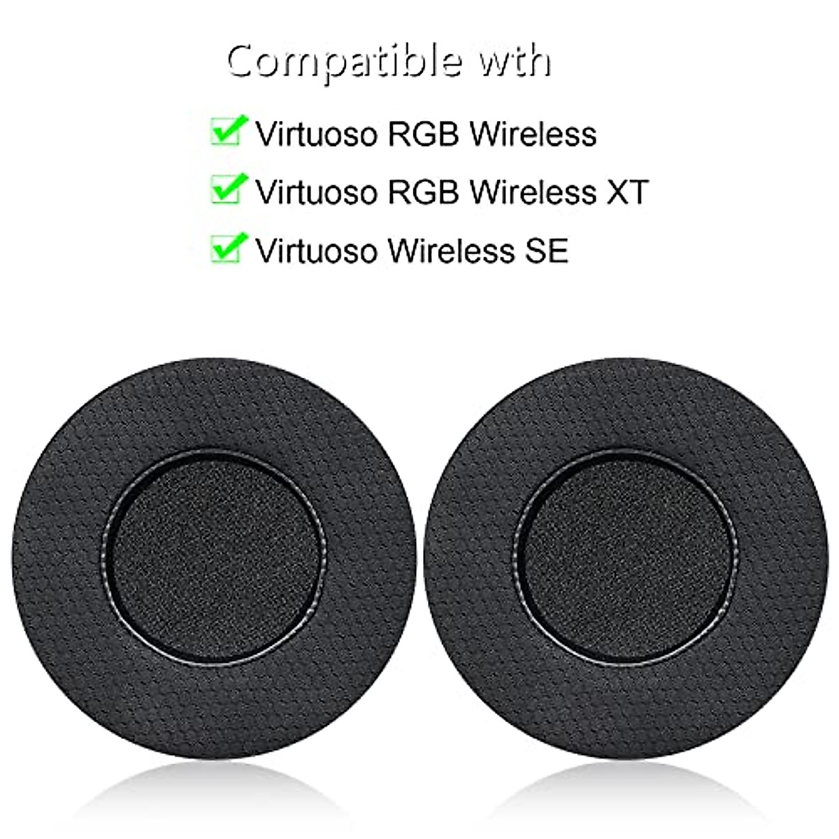 Virtuoso RGB XT Earpads,Cooling Gel Thicker Replacement Earpads Compatible with Corsair Virtuoso RGB Wireless, Corsair Virtuoso RGB Wireless XT, and Corsair Virtuoso Wireless SE Headphone (Black)