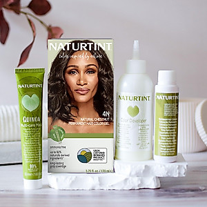 Naturtint 4N Natural Chestnut Permanent Hair Color (Pack of 6), Ammonia Free, Vegan, Cruelty Free, up to 100% Gray Coverage, Long Lasting Results (Packaging may vary)