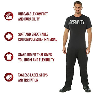 Rothco Two-Sided Security T-Shirt, Black - L