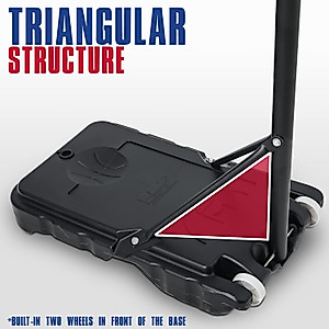 MoNiBloom Portable Basketball Hoop Goal 5ft- 7ft Adjustable-Height Stand with 33 Inch Backboard Wheels Fillable Base, Basketball Goals for Adults Indoor Outdoor Play, Black