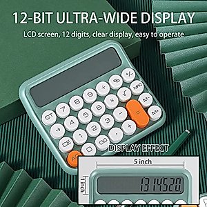 Standard Calculator 12 Digit,Desktop Large Display and Buttons,Calculator with Large LCD Display for Office,School, Home & Business Use,Automatic Sleep,with Battery.6 * 5.15in (Yellow and Black)