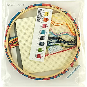Dimensions Tea Time Counted Cross Stitch Kit for Beginners, 6" Diameter, 6 Piece