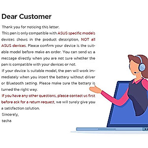 Stylus Digital Pen for ASUS Notebook Q405UA Q325UA, Q526, ASUS Vivobook UX560, J202n, ASUS Transformer Mini T102HA, ASUS Zenbook UX580GD Touchscreen Laptop Active Pen