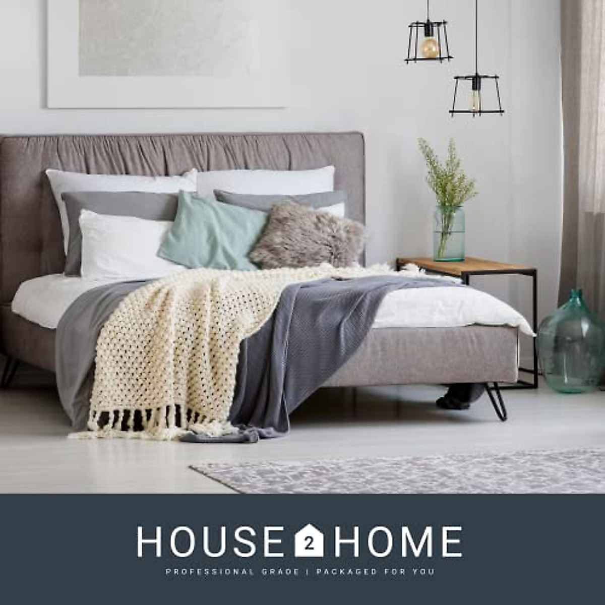 House2Home Box Spring Dust Cover for Bed Box Spring Repair, Heavy Duty 2.4 oz. Black Cambric Cloth, Replacement Box Spring Cover for Twin Foundation, 40" x 85"