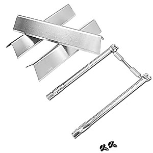QuliMetal SUS304 Flavor Bars and Grill Burner for Weber Spirit 200 and II 200 Series Grills, Spirit E210, E220, S210, S220 (with Front Control Knobs)