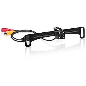 BOSS Audio Systems ELPC40B Backup Car Truck Rearview Reverse Camera - License Plate Mount, 170° Wide Angle Rear View, Low Light Visibility Back Up Cam