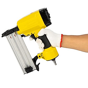 REDLOONG Pneumatic Concrete Nailer, Brad Nailer Kit 14 Gauge 1 to 2-1/2 Inch Heavy Duty T Nail Gun W/Ergonomic Handle, Framing Nailer Used in Woodworking, and Upholstery Carpentry,