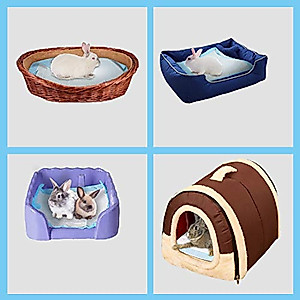 PINVNBY Disposable Rabbit Pee Pads,Puppy Toilet/Potty Training Pads, Super Absorbent Cats Cage Liners for Rabbits Chinchillas Guinea Pigs Hamsters Cat Small Animals(50 PCS Blue)