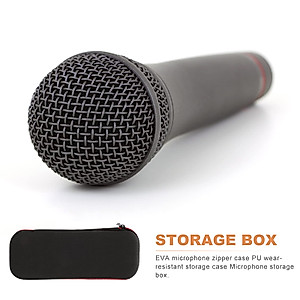Bag Case Container Carrying Mic Single Travel Microphones Compatible for Fits Handheld Bag Portable Transport Holder Pouch Dual Shockproof Hard