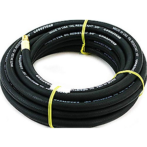 Goodyear Rubber Air Hose - 3/8in. x 25ft. Black