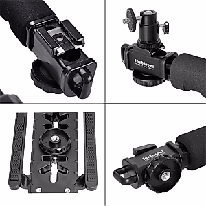 Fantaseal 4in1 DSLR/Mirrorless/Action Camera +Camcorder +Smartphone Stabilizer Holder We-media YouTube Vlog Low Position Video Rig Mount Fit for GoPro Sony DJI OSMO ACTION Nikon Canon iPhone Samsung