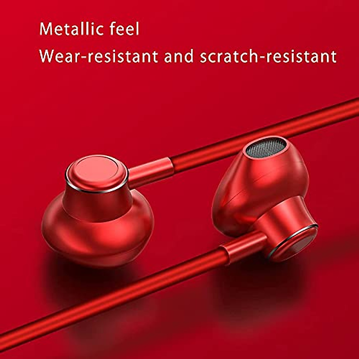 Bluetooth Headphones Wireless Earbuds Neckband with mic Noise Cancelling Wireless Headset 400 Hours Standby timefor Sports (Tomato red)