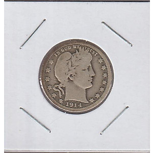 1911 Barber or Liberty Head (1892-1916) (90% Silver) Quarter Very Good
