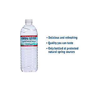 CRYSTAL GEYSER SINCE 1977 Pallet Of 84 Cases, Of Alpine 100% Natural Spring Water, 24 16.9oz bottlesper Case, Bottled at The Source, Clear, (CGW24514PL)