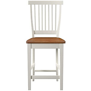 Americana White & Distressed Oak bar Stool, 24", by Home Styles