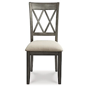Signature Design by Ashley Curranberry Casual Upholstered Dining Chair, 2 Count, Gray