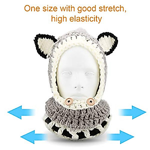 BicycleStore Kids Winter Hat, Girls Boys Knit Caps Scarf Hats Grey