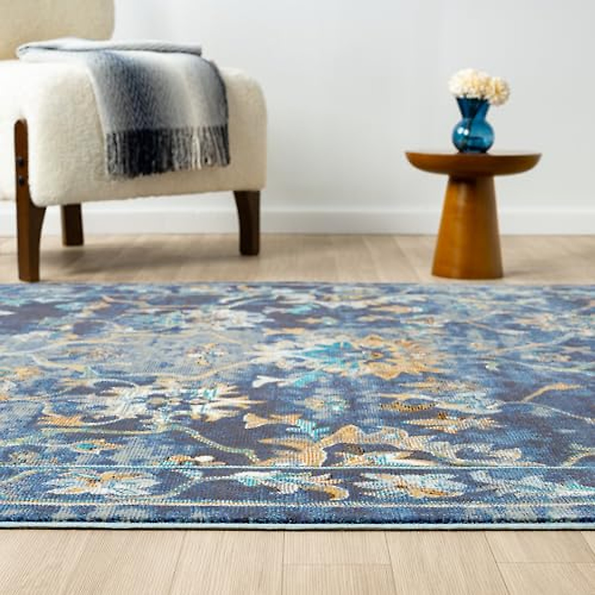 LR Home Gala Collection Area Rug, 8'9" x 11'9", Indigo Multi
