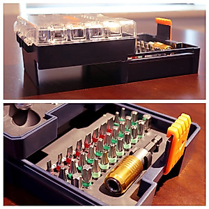 Inwell 58 Piece Screwdriver Bit Set | 1/4" Drive Mini Ratchet Wrench and Sockets Set | Premium S2 Material Driver Bits | Phillips,Slotted,Hex,Square,Trox,Tamper Proof Torx,Quick Release Bit Holder