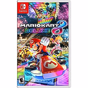 Nintendo Switch 32 GB Console w/ Neon Blue & Red Joy-Con (HACSKABAA) Bundle with Nintendo Mario Kart 8 Deluxe + Super Mario Party + Super Mario Maker 2 + Nintendo Switch Minecraft + More