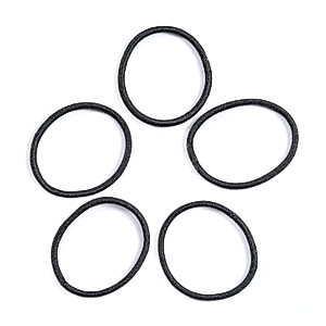 Youxuan Small Hair Elastics for Girls, Soft and Comfy Rubber Bands, 100 PCS Hair Ties, Black