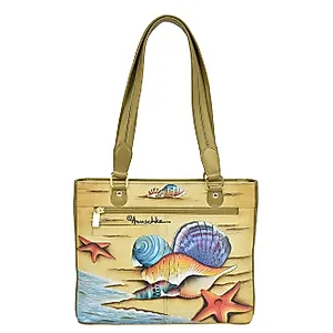 Anuschka Women’s Hand Painted Genuine Leather Medium Shopper - Gift of the Sea