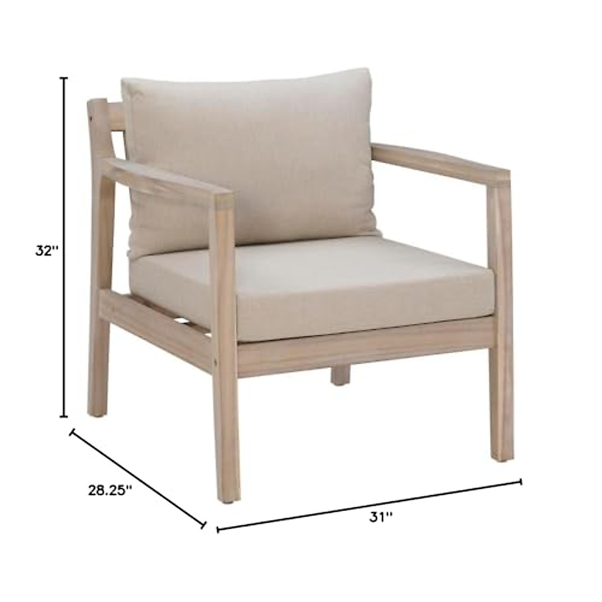Linon Teagon BGE NAT Side Chair 2Pc