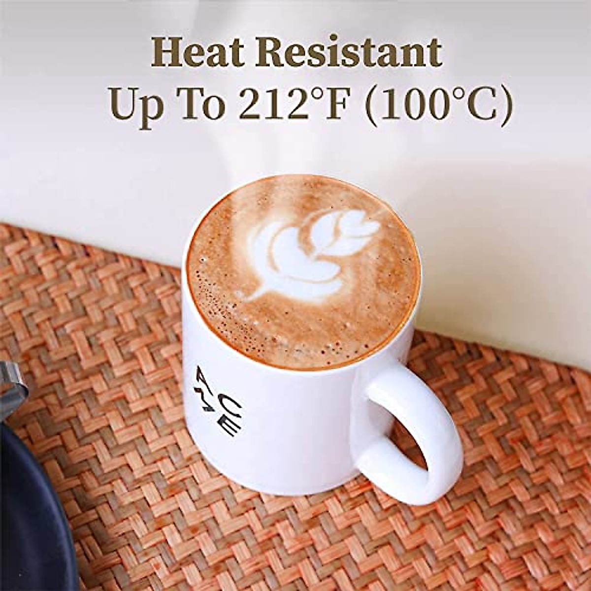 All Natural Handmade Woven Wood Kitchen Mat, Placemats Set of 6, Outdoor Rattan Seagrass, Eco-Friendly Wicker Bamboo Cork, Washable Non-Slip Jute Place Mats for Dining Table (17" x 12")