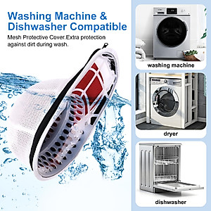 Hat Washer for Baseball Caps - 2 Pack Hat Washer for Washing Machine, Hat Cleaner, Hat Storage for Adult/Kid'S Hat Dishwasher Holder, Hat Protector Racks, Including 2 Pack Hat Bill Shaper, White