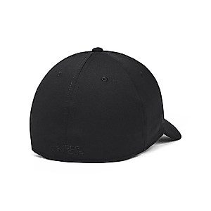 Under Armour Men's Blitzing Cap Stretch Fit, (002) Black / / Black, Large/X-Large