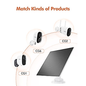 Dzees 5W Solar Panel for Wireless Outdoor Security Camera, Compatible with Rechargeable Battery Powered Camera, Continuous Solar Power for Camera, Waterproof, Reliable and Non-Stop Green Charging